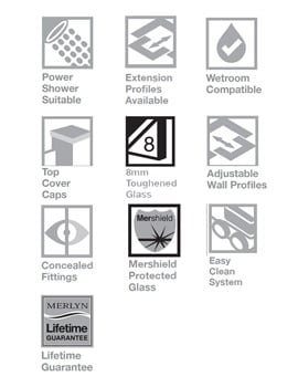 Merlyn 8 Series 1 Door Quadrant Shower Enclosure 900 x 900mm
